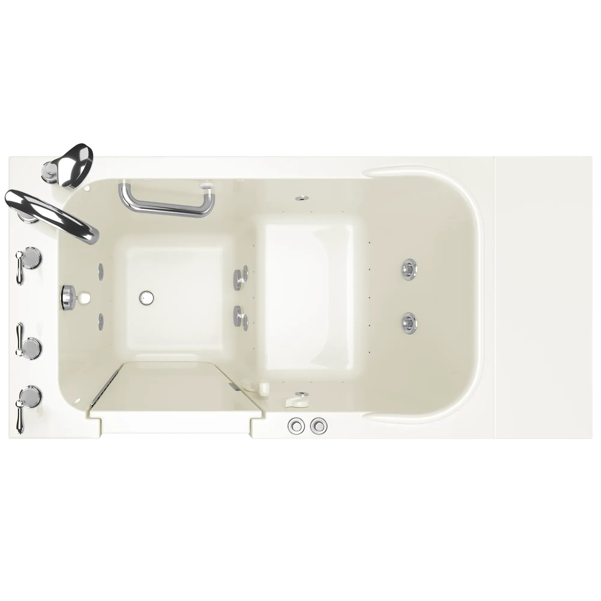 Gelcoat Value Series 28x48-Inch Walk-in Bathtub with Combination Air S